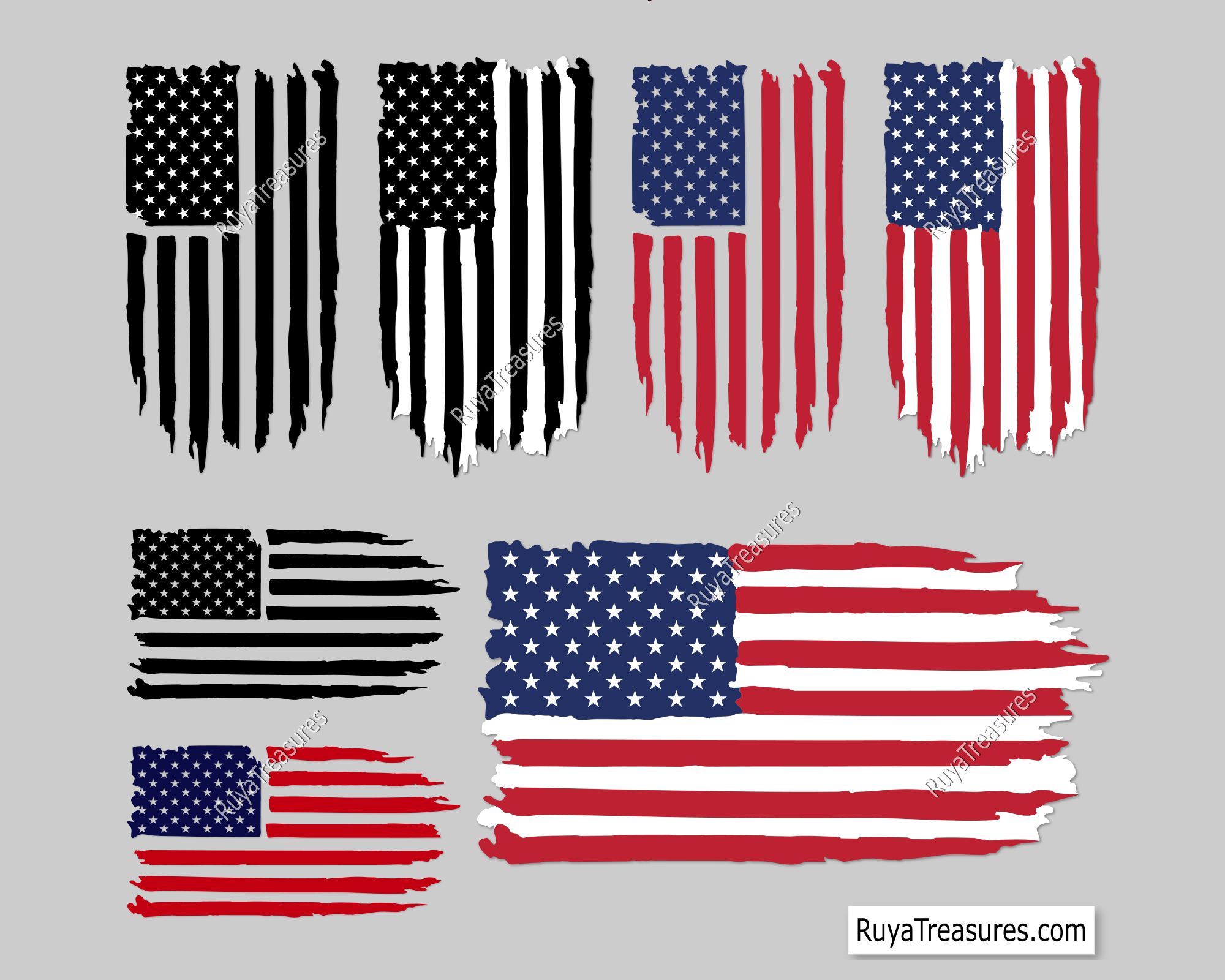 Distressed Flag Svg, Grunge USA Flag Svg, Vintage Flag Svg – RuyaTreasures