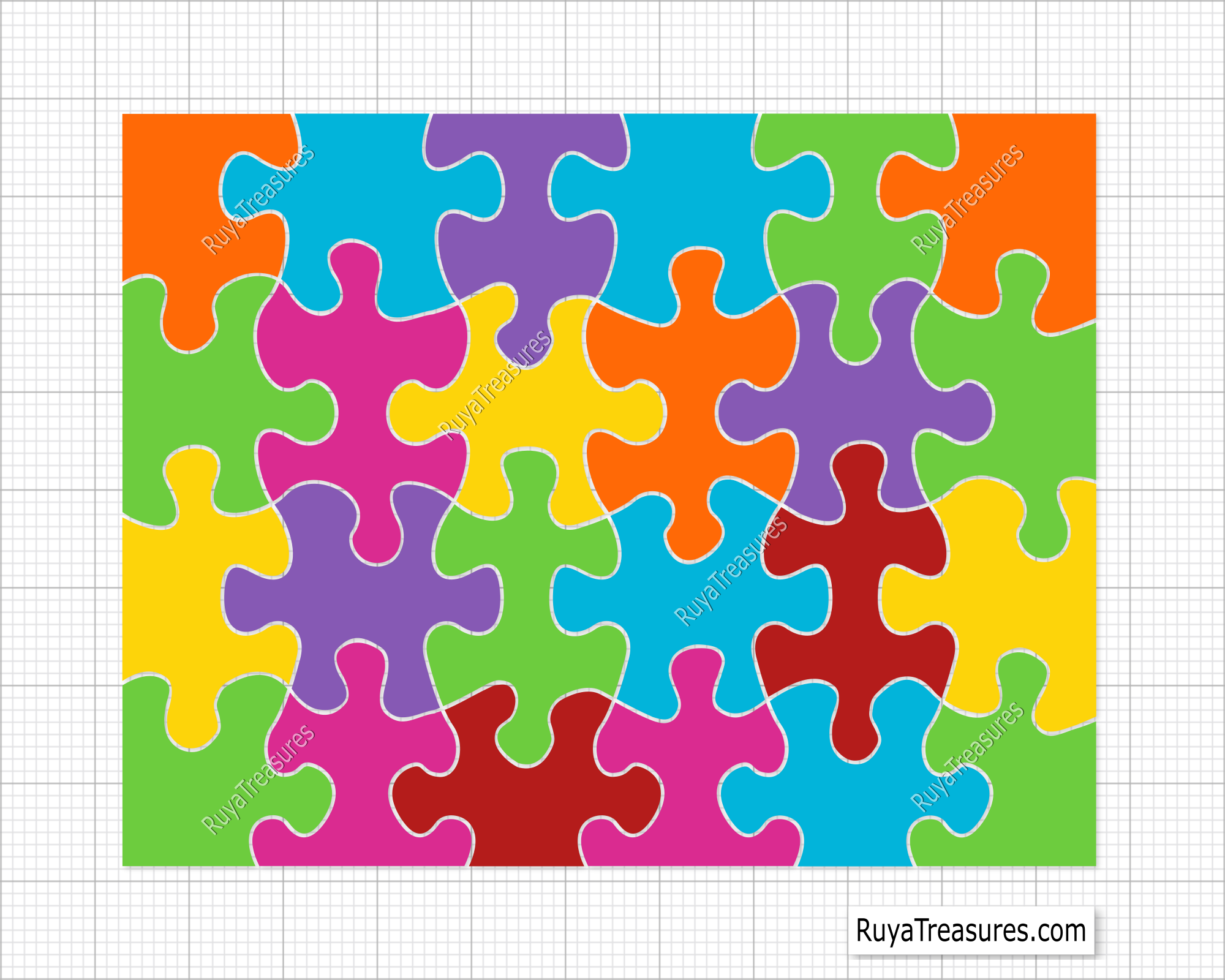 Free Autism Awareness Pattern Svg, Autism Svg, Puzzle Pieces Svg
