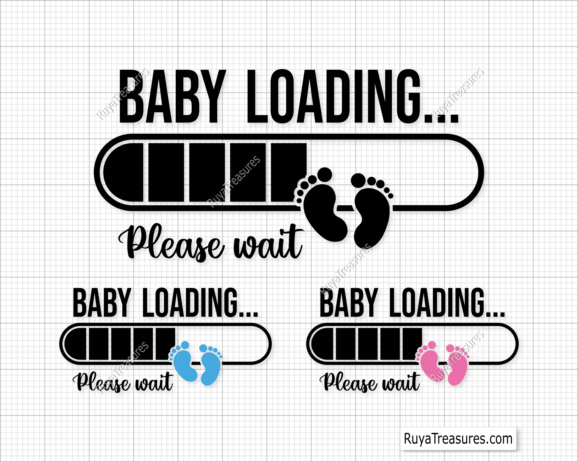 Newborn Svg, Baby Loading Please Wait Svg, Pregnancy Svg, Baby Svg