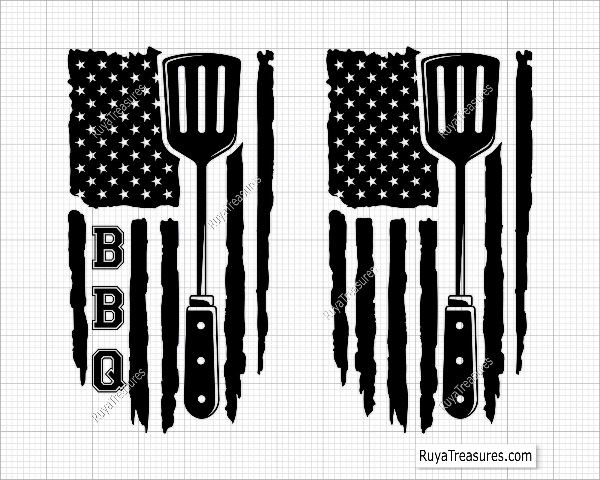 Barbecue Flag SVG, BBQ SVG, Patriotic BBQ SVG, Grilling SVG, Barbecue
