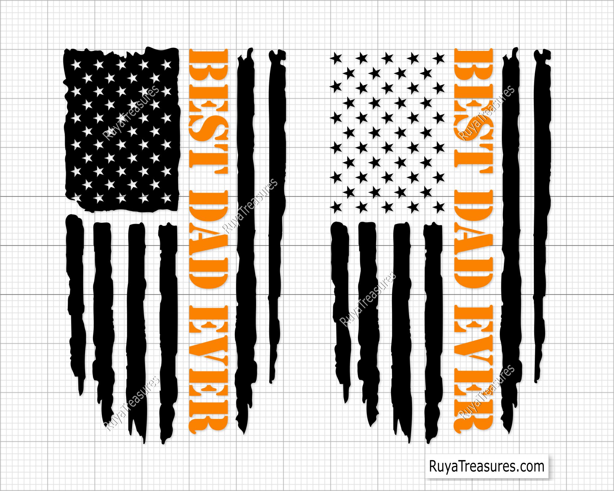 Best Dad Ever Flag Svg, Orange Father's Day Flag, Dad Svg Design ...