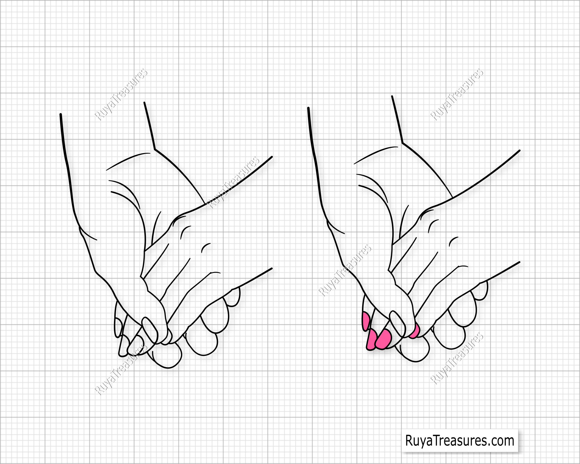 Holding Hands Outline Svg, Relationship Svg, Love Svg, Romantic Svg