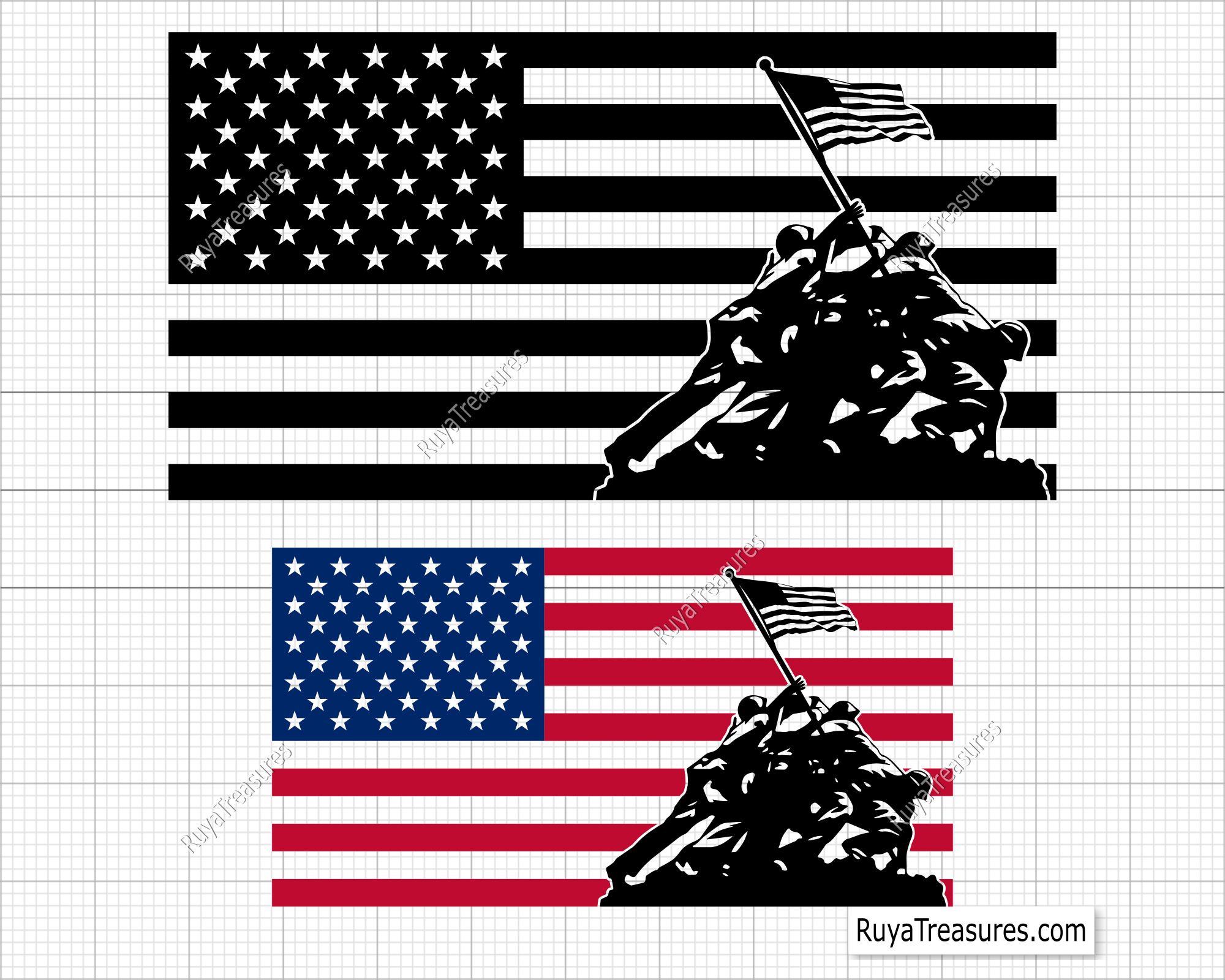 Iwo Jima Svg, Patriotic Svg, Military Svg, Marine Corps Svg, WW2 Svg