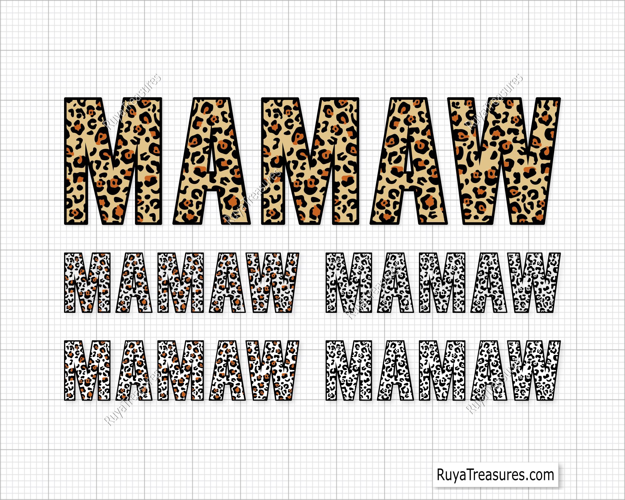 Leopard Mamaw Svg, Mamaw Svg, Mamaw Leopard Print Svg, Blessed Mamaw