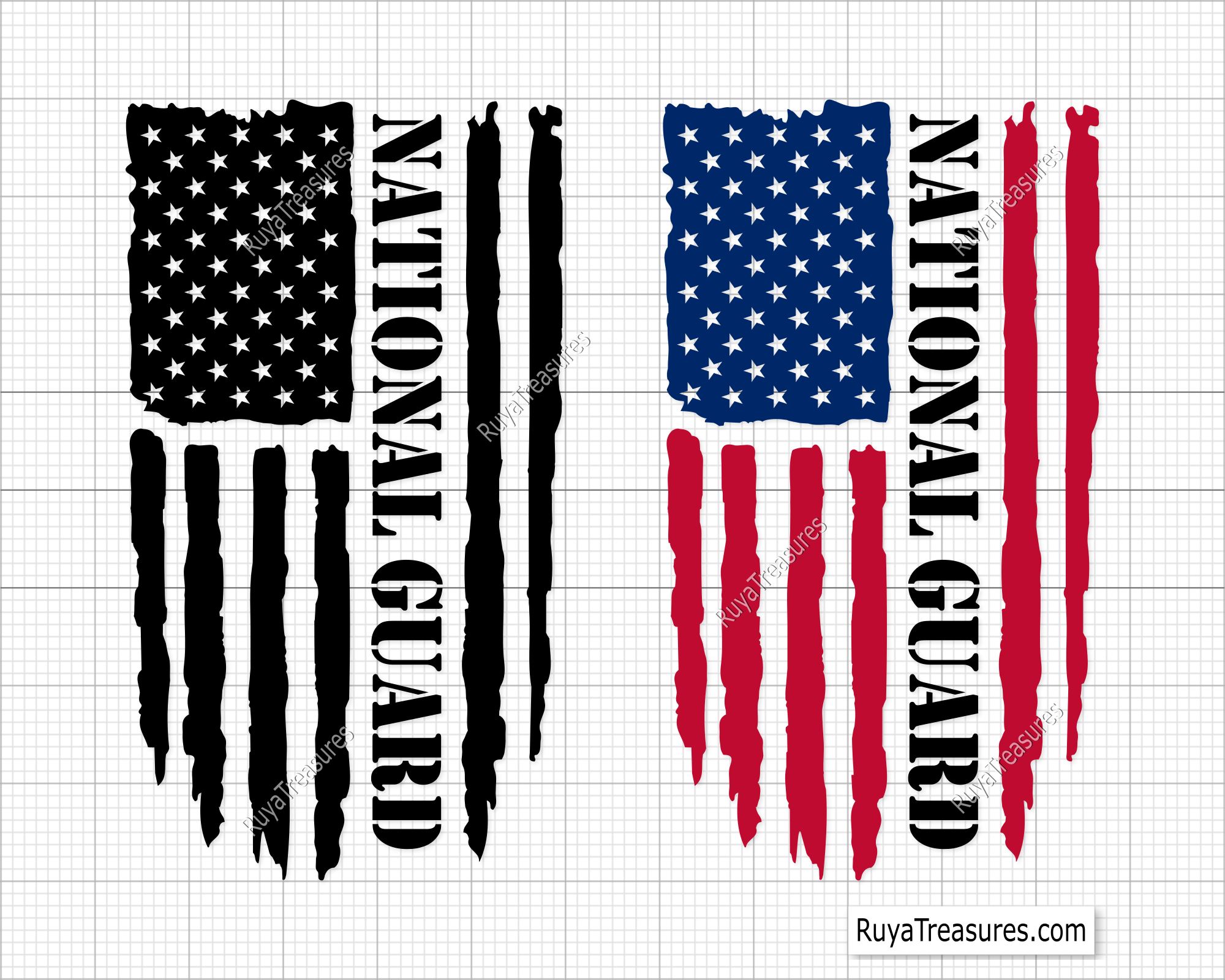 National Guard Flag Svg, Military Svg, Patriotic Svg, American Flag Sv ...