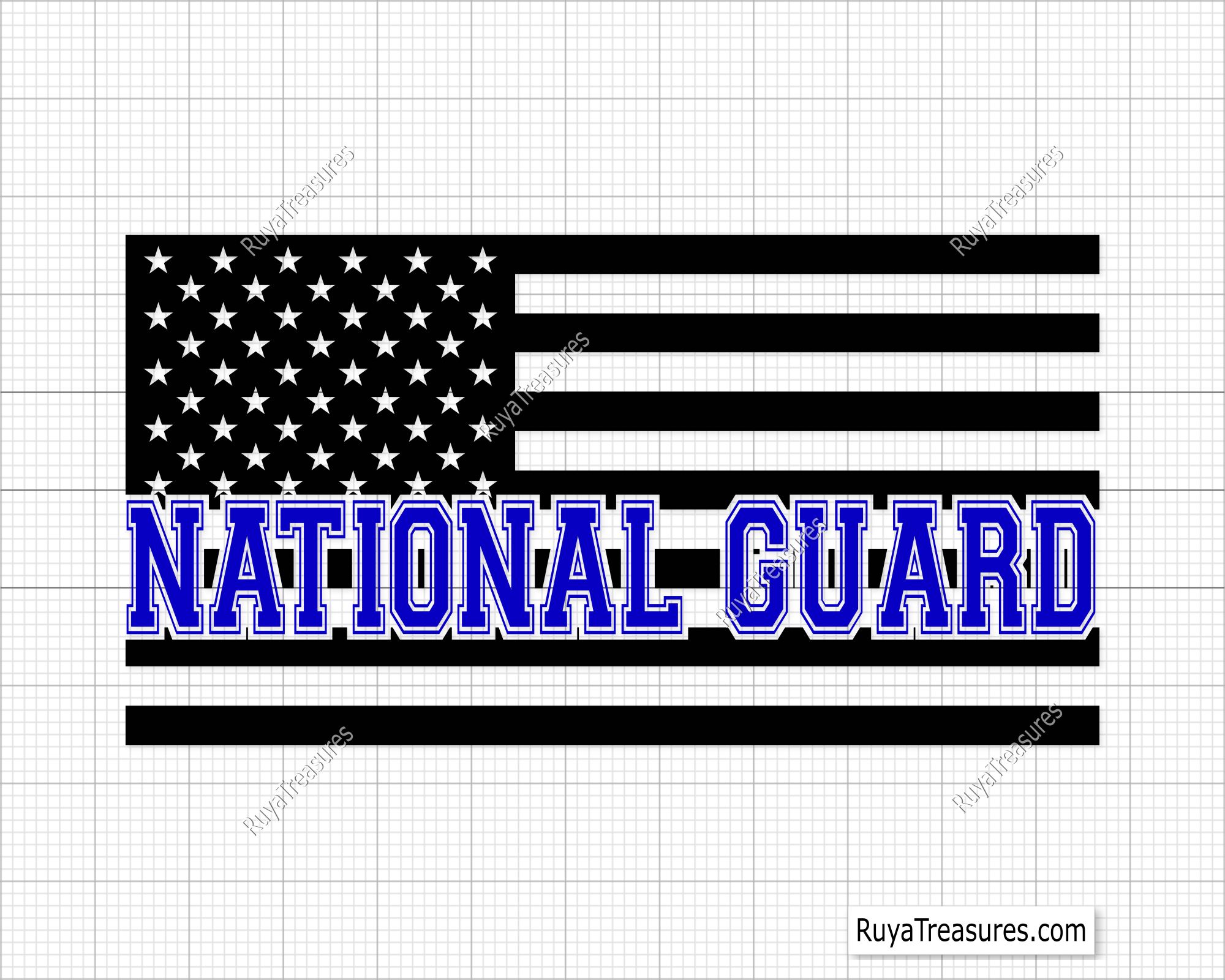National Guard Flag Svg, Military Svg, Patriotic Svg, Armed Forces Svg ...