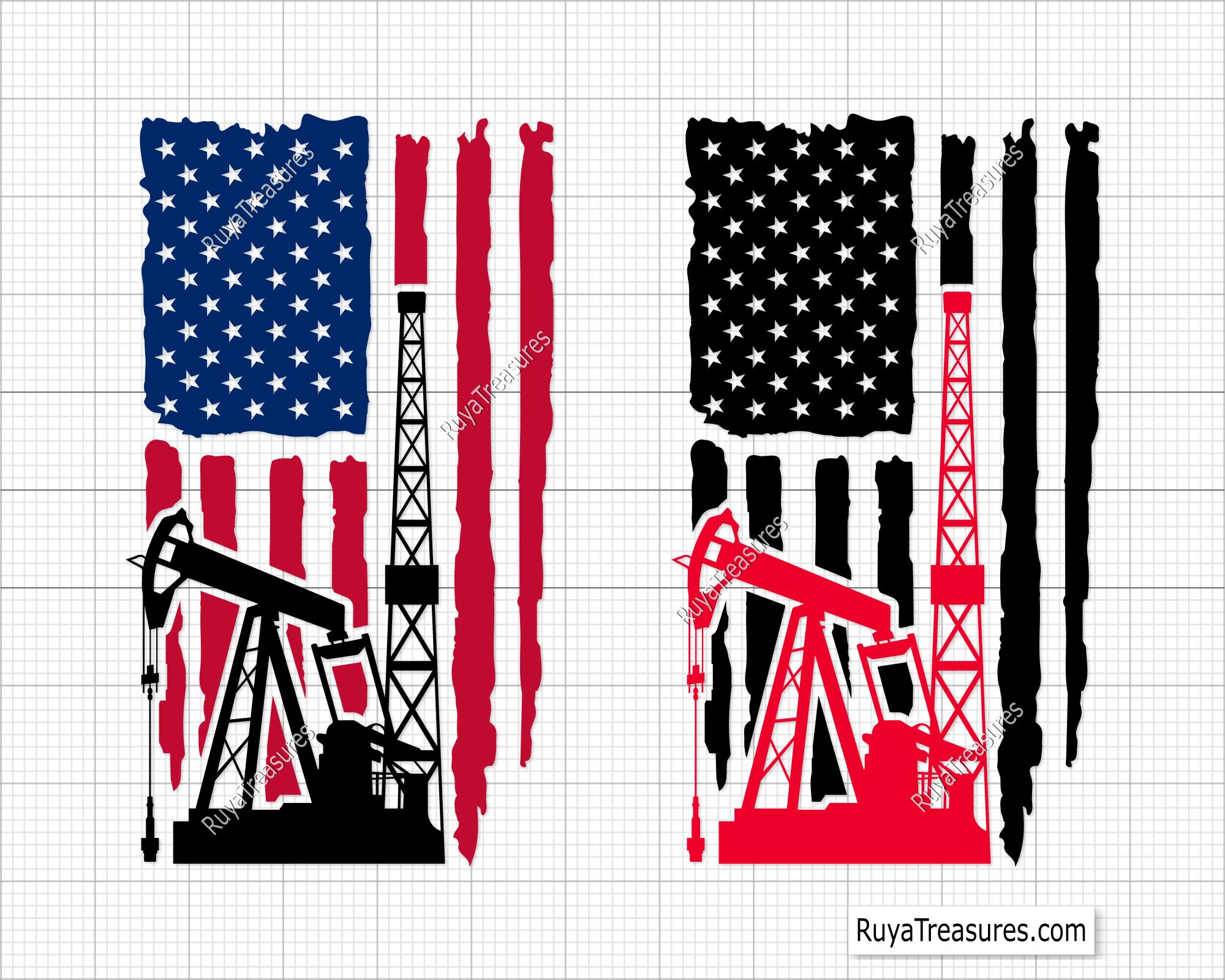 Oilfield Flag Svg, Oil Rig Worker Svg, Oilfield Life Svg, Rig Flag Svg