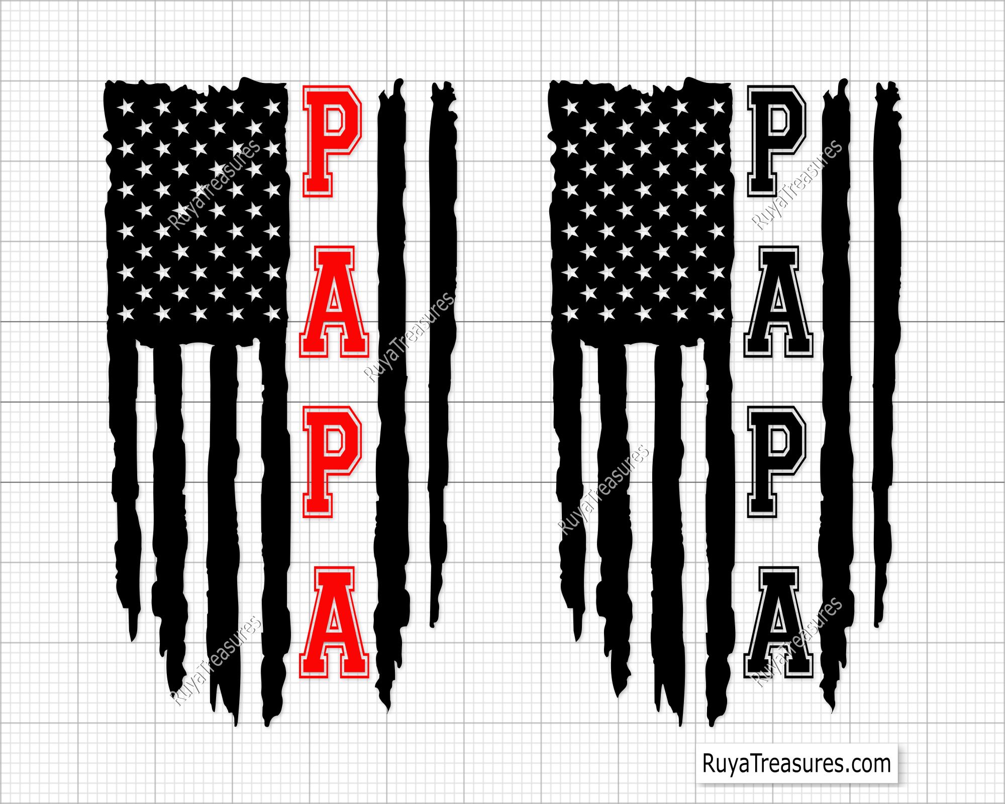 Papa Flag Svg, Best Papa Ever Svg, Daddy Flag Svg, Father's Day Svg