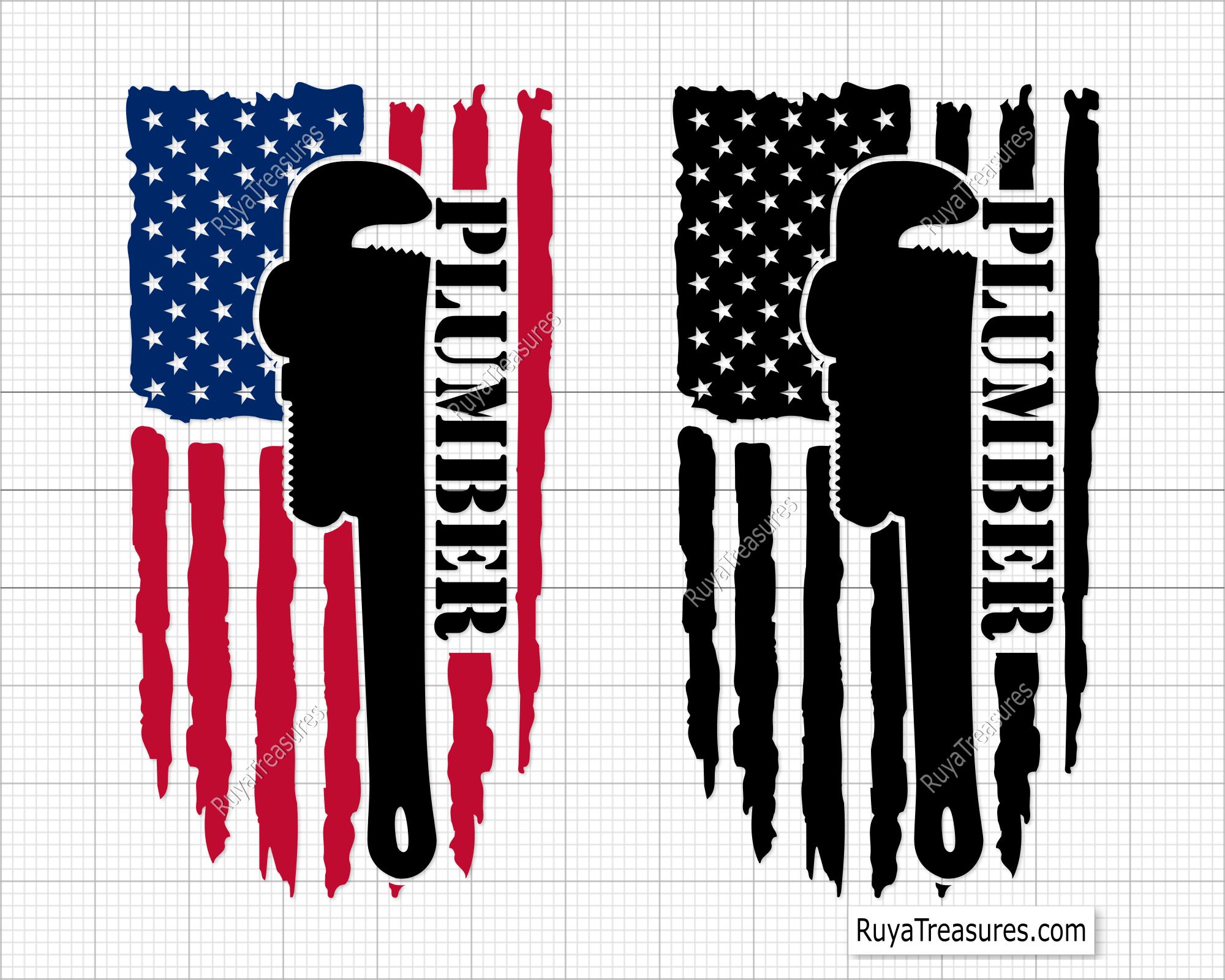 Plumber Flag Svg, Plumbing Svg, Patriotic Plumber Svg, Tradesman Svg