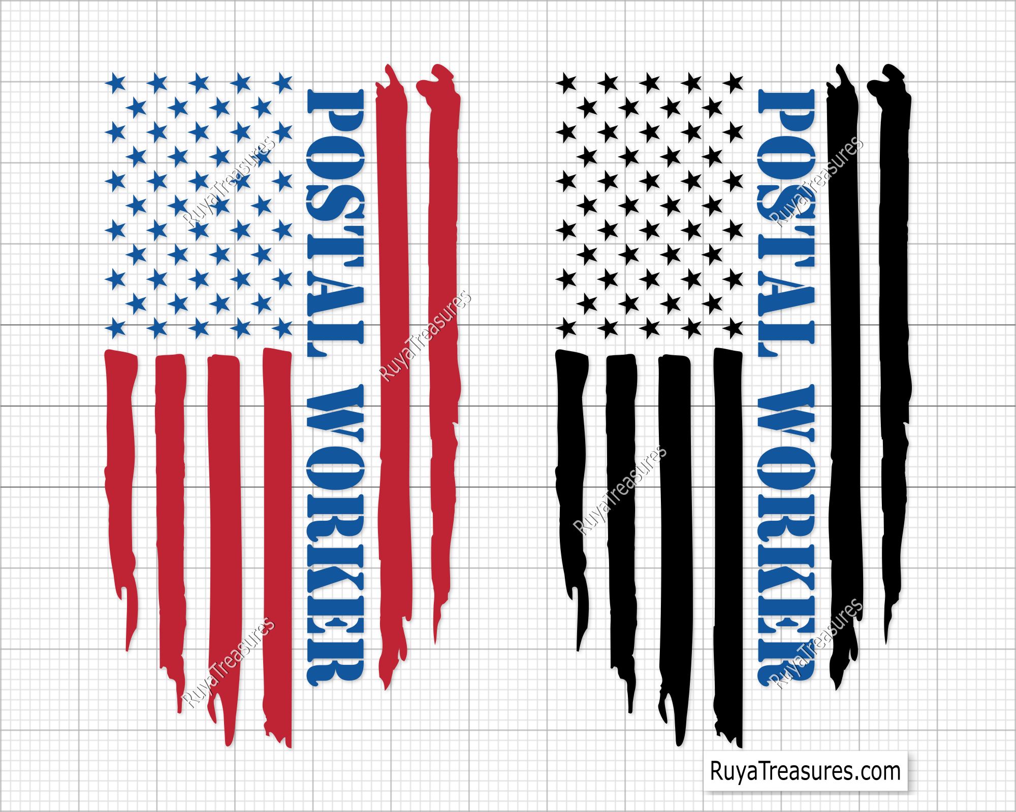 Postal Worker Flag Svg, Usps Svg, Mail Carrier Svg, Post Office Svg