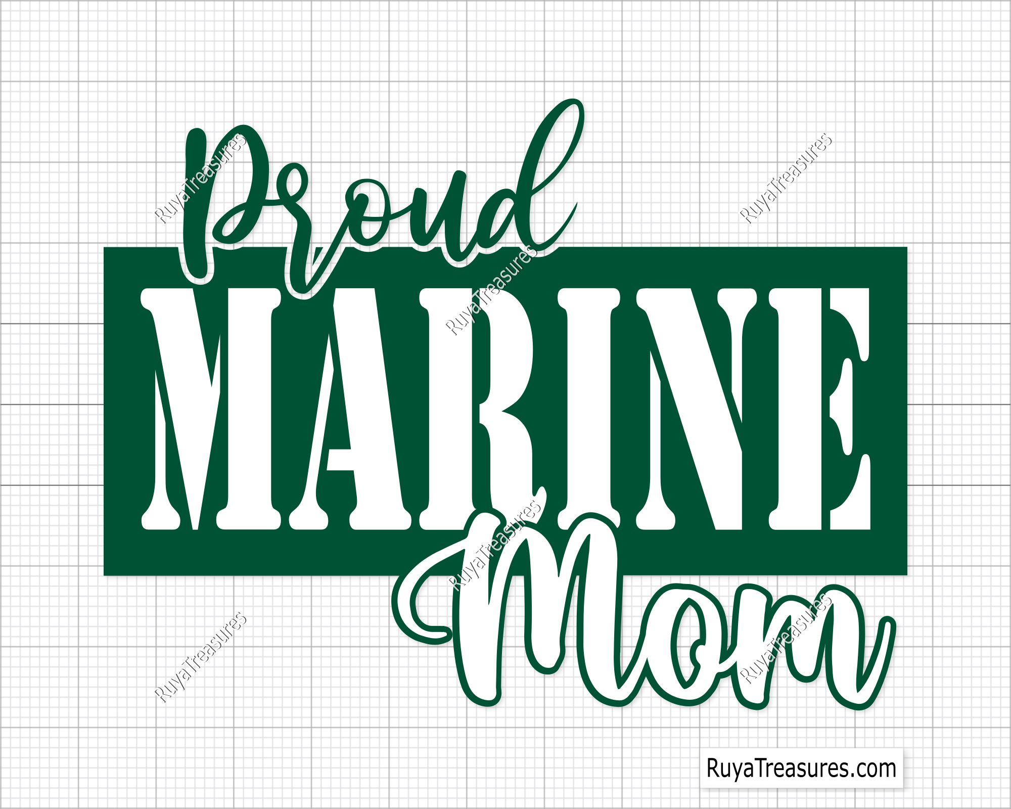 Proud Marine Mom SVG, Military Mom SVG, Marine Family Cut File