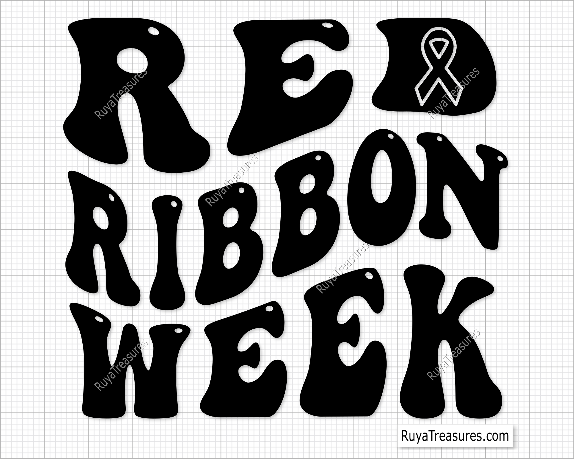 Red Ribbon Week Svg, Red Ribbon Svg, Drug Awareness Svg, Anti-Drug Svg