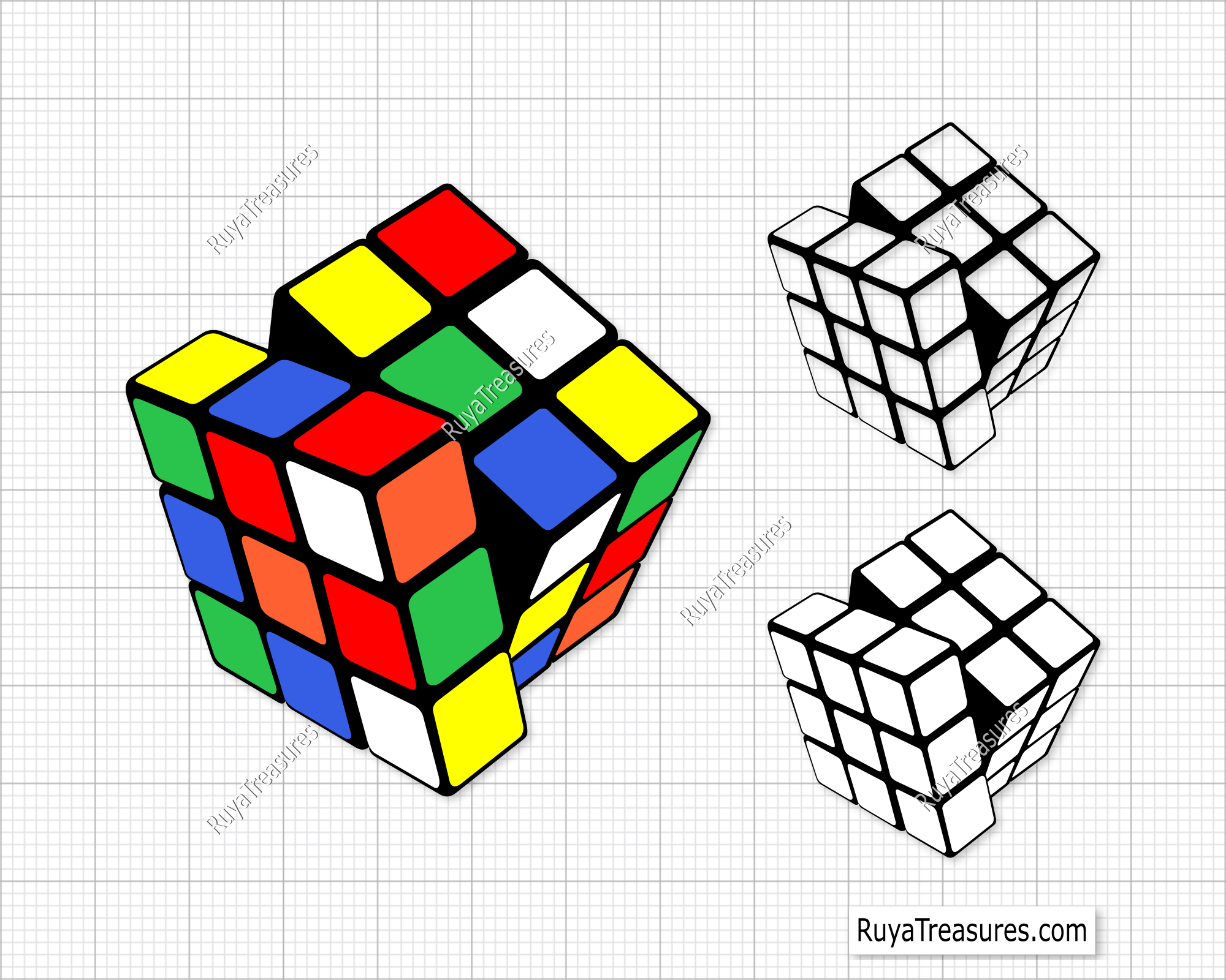 Rubik's Cube Svg, Rubik Cube Svg, Rubiks Cube Pattern, Rubiks Clipart