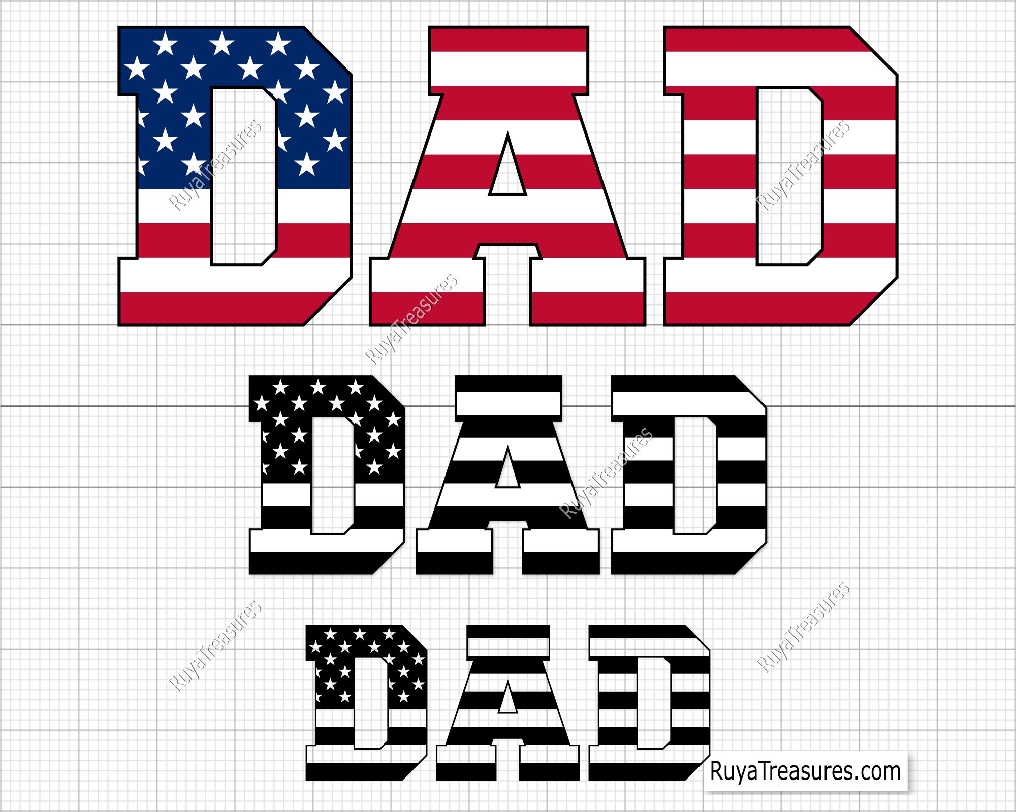 USA Flag Dad Svg, Patriotic Dad Svg, American Flag Svg, Father’s Day S